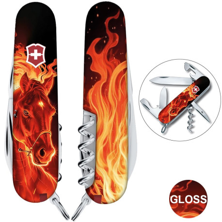 Складной нож Victorinox SPARTAN ZODIAC Красный огненный конь 1.3603 ...